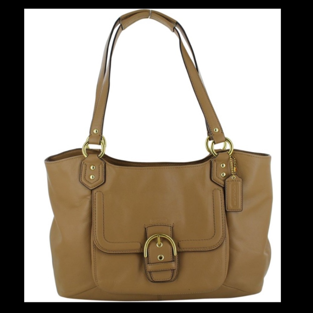 Coach #24961 Campbell Camel Leather Shoulder Bag - Gem